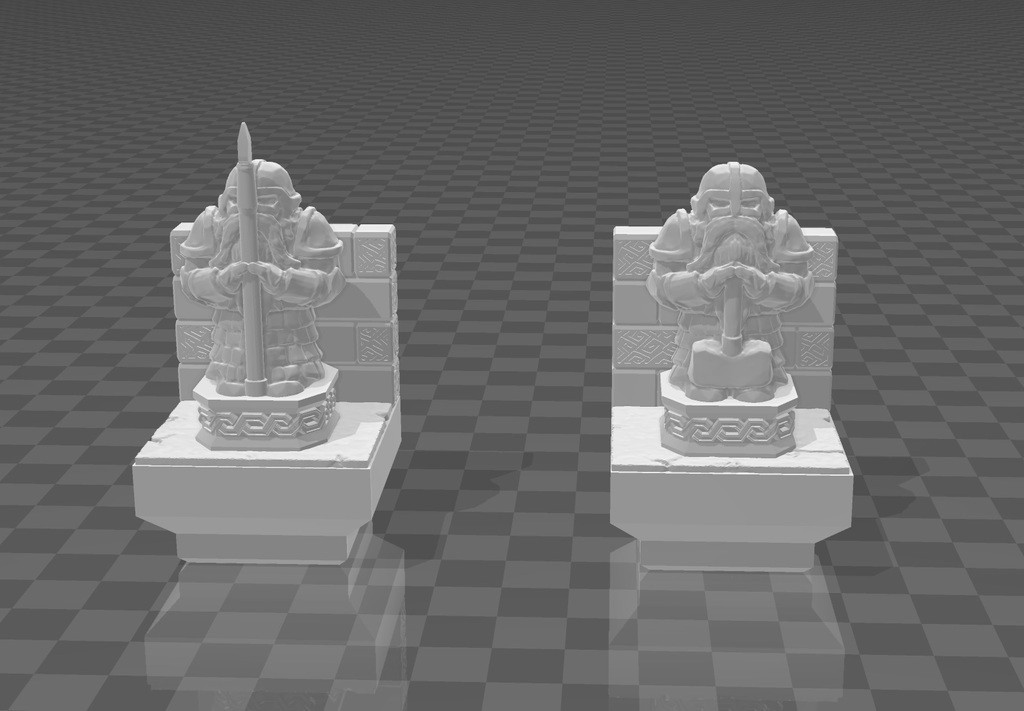 Archivo 3D gratis Basic dwarven halls statues (Dungeon Blocks ...