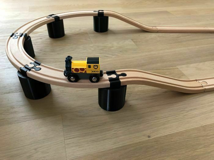 🌉 Bridge pillar for wooden train track Brio Ikea Eichhorn Bigjigs ...
