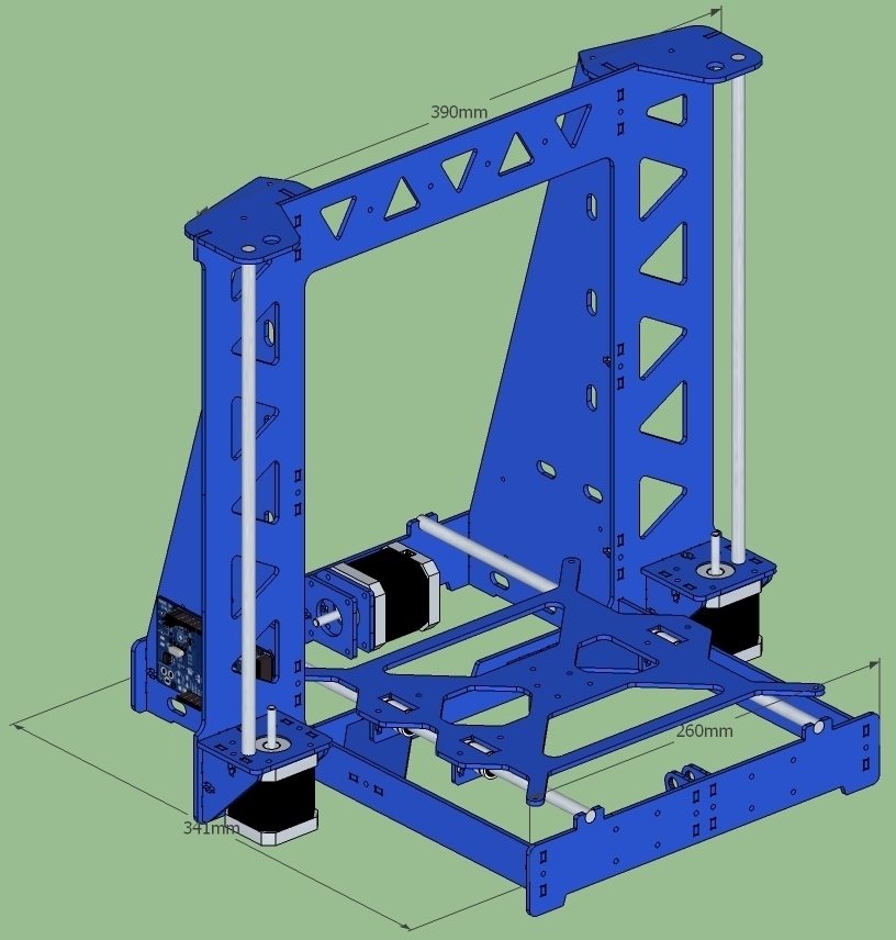 🖨️ P3Steel - Prusa i3 3mm Steel Laser cut (aka Leonardo)・Free 3D File ...