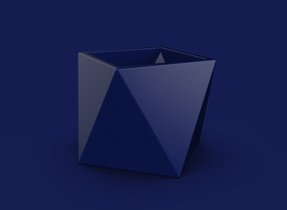 STL file 25. Facet - 4 Sides Geometric Flower Pot - V1 - Aina 💐 ・3D ...