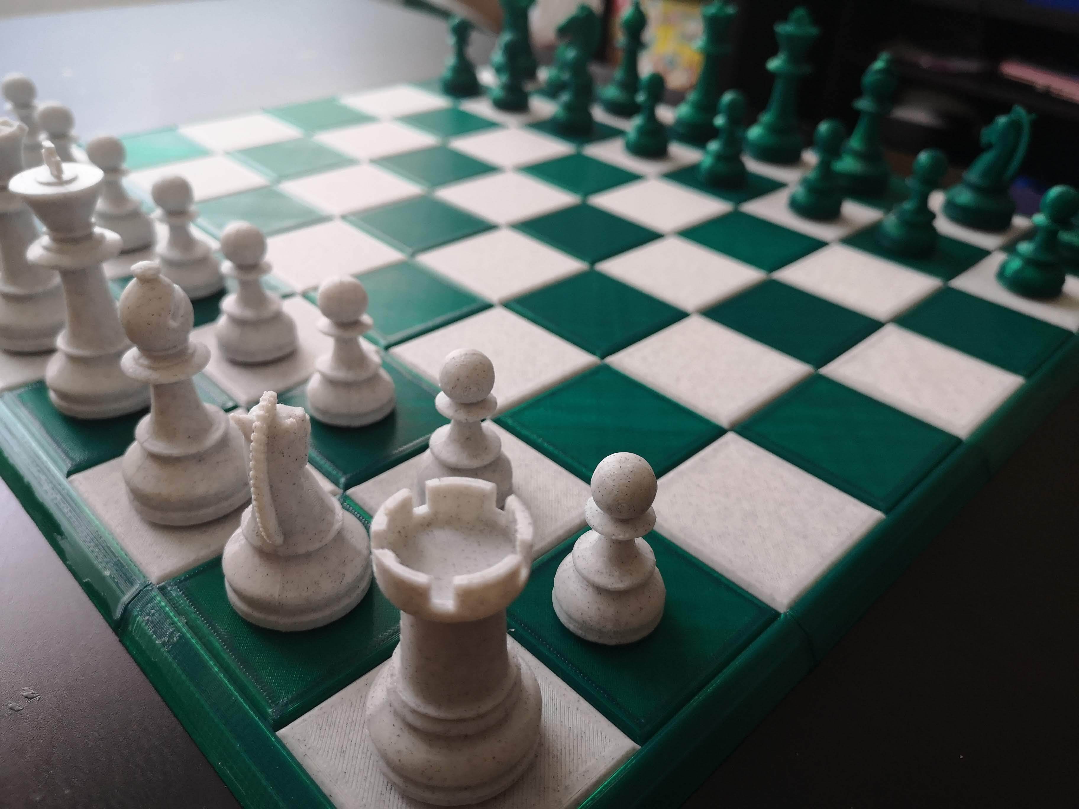3D printed 4d-Staunton Full Size Chess Set・Cults