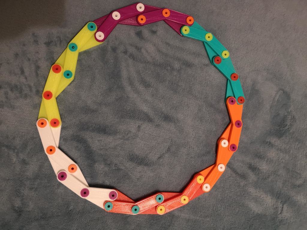 3D printed Make Sense of the Hoberman Sphere / Circle, Linkage・Cults