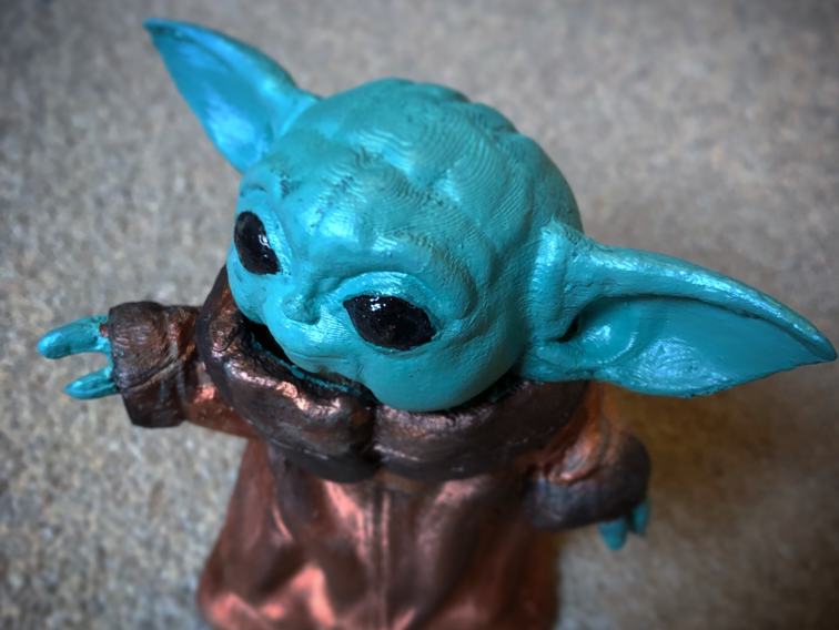 3D printed Baby Yoda -like character Smiling・Cults
