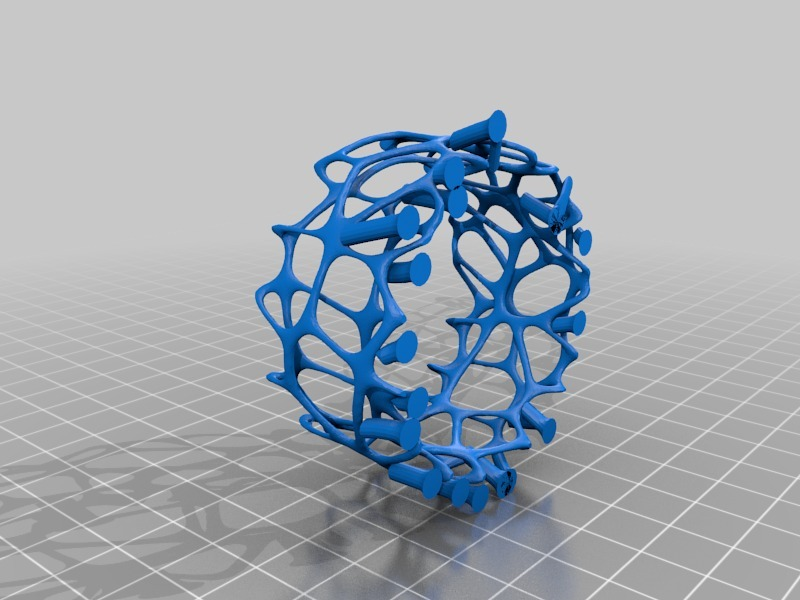 Free 3D file Voroni Braclet with MeshMaker supports 💫 ・Model to ...