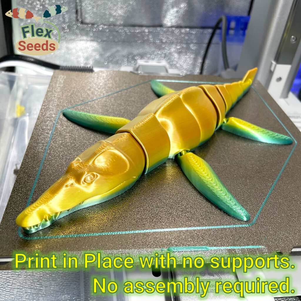 🦖 Flexi Liopleurodon (Print-in-place)・Free STL File for 3D printing・Cults