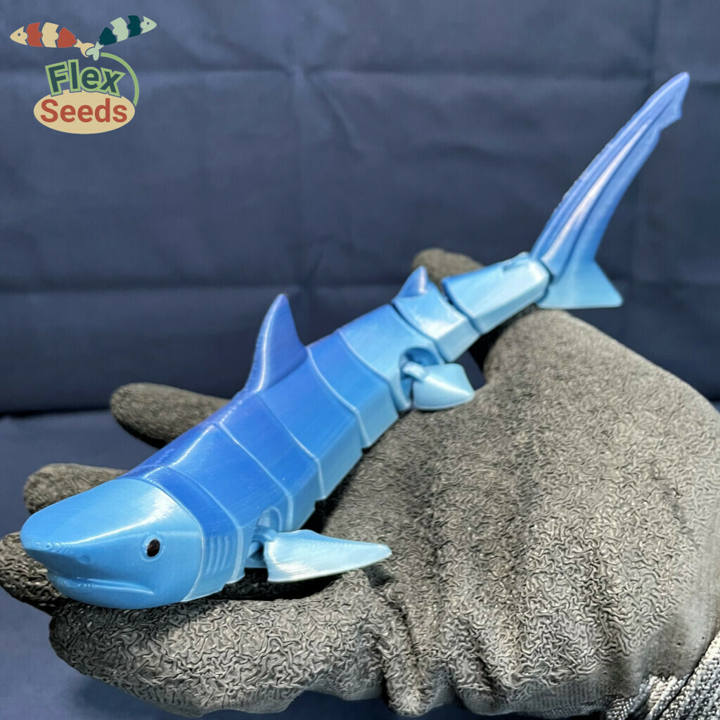 🐅 Flexi Tiger Shark (print-in-place)・Free STL File for 3D printing・Cults