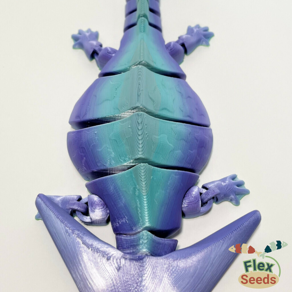 🦎 Flexi Diplocaulus(print-in-place)・Free 3D File for ・Cults