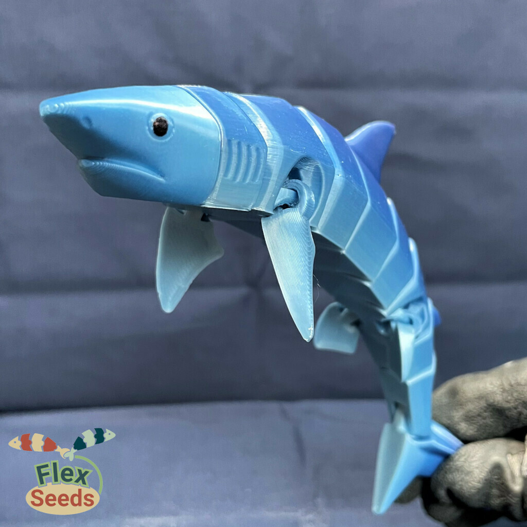🐅 Flexi Tiger Shark (print-in-place)・Free STL File for 3D printing・Cults