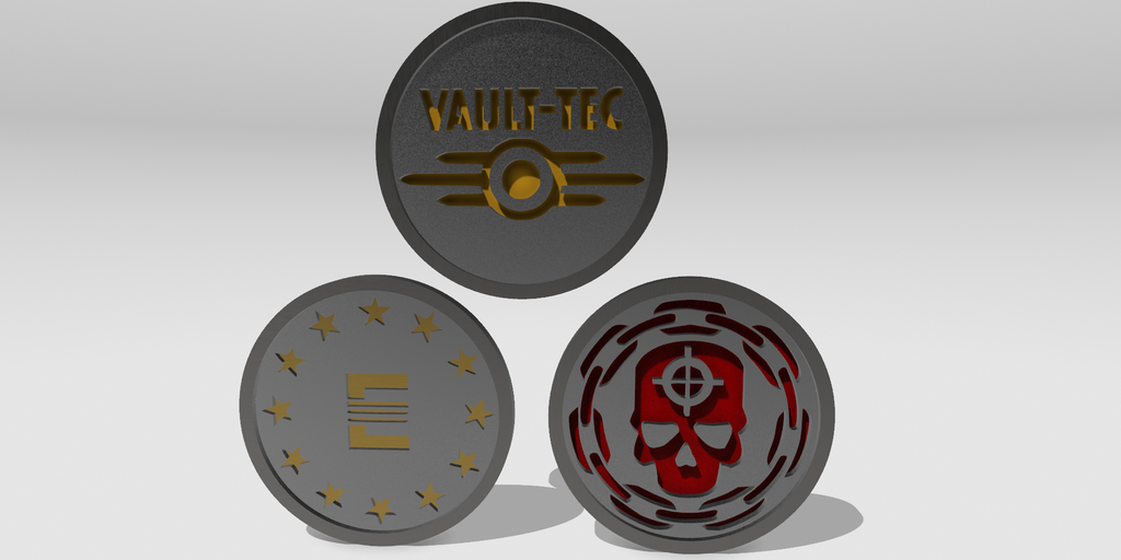 Archivo 3D gratuito Monedas Fallout 🪙 ・Objeto imprimible en 3D para ...