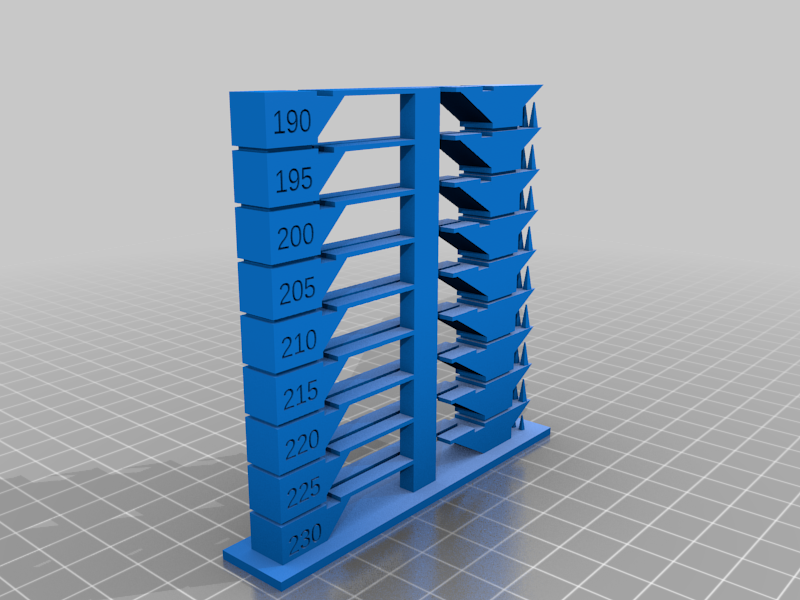 🧞‍♂️ PLA Temperature Tower 230 to 190・Free 3D File for ・Cults