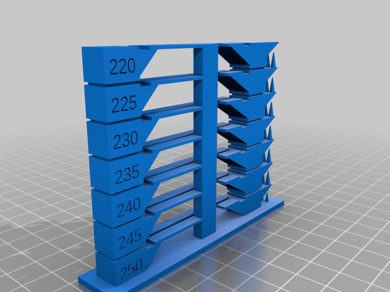 🧞‍♂️ PETG Temperature Tower 250-220 customized・Free 3D File for ・Cults