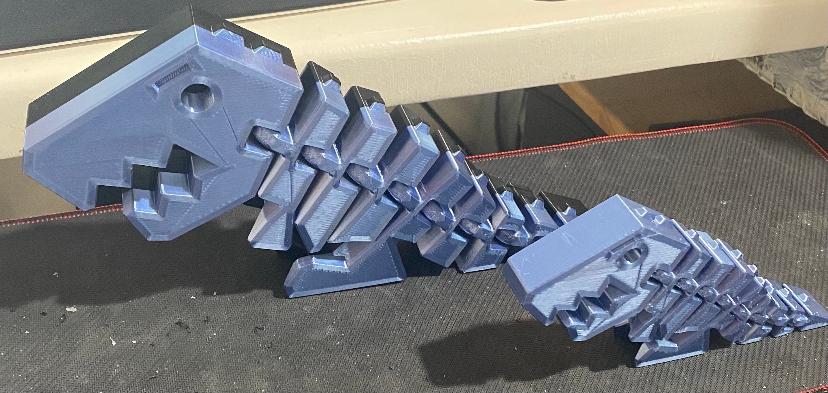 3D printing Flexi Rex with stronger links・Cults
