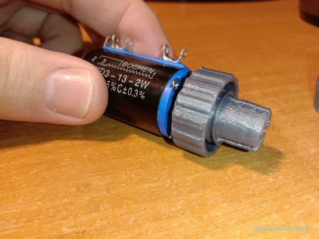 Free 3D file Self-locking (by rotation) knob for variable resistor WXD3 ... Free 3D file Self-locking (by rotation) knob for variable resistor WXD3 ...