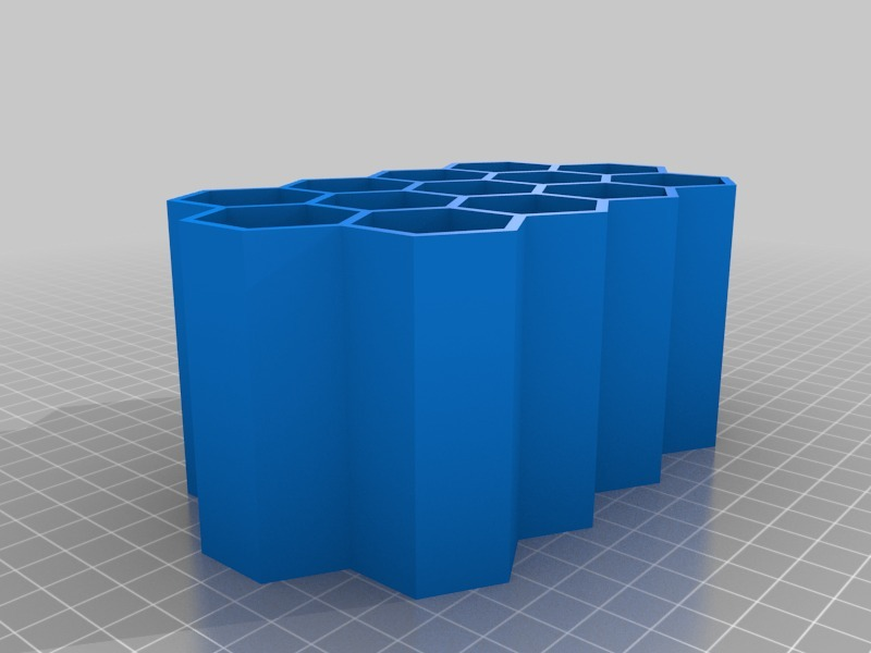 📦 Parametric Honeycomb containers for makeup brushes・Free 3D File for ...