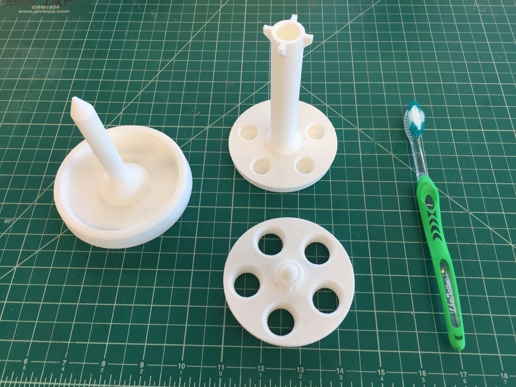 Free 3D file Toothbrush Stand with SPINNING ACTION!!! 🪥 ・3D printer ...