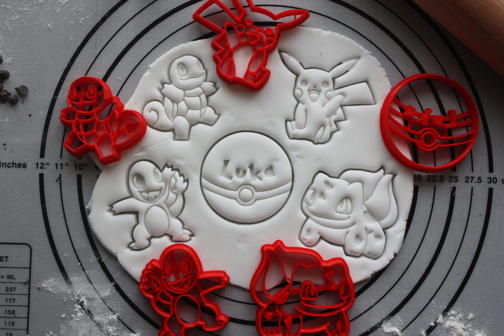 🍪 5 cookie cutters POKEMON - Classique・Free 3D File for ・Cults