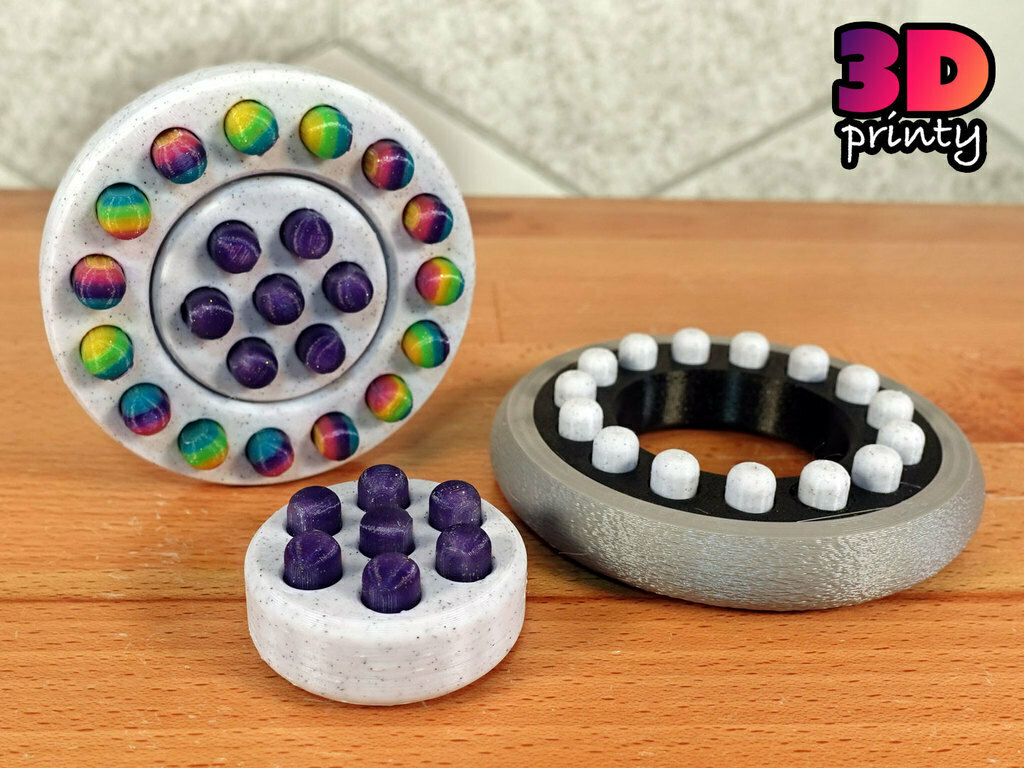 Free 3D file Circle Pop Fidget (Multi-material design) 🟣・3D printable ...