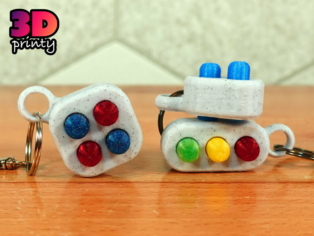 Free 3D file Keychain Pop Fidget (Multi-material design) 🗝️・3D printer ...