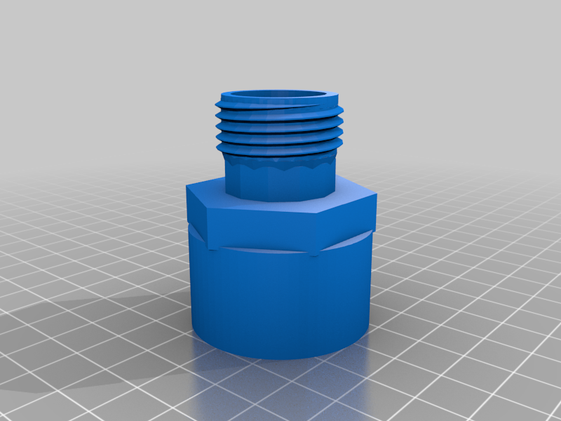 Archivo 3D gratis Adaptador de 1 1/2" a 3/4" NPT a manguera de jardín 🔫 ...