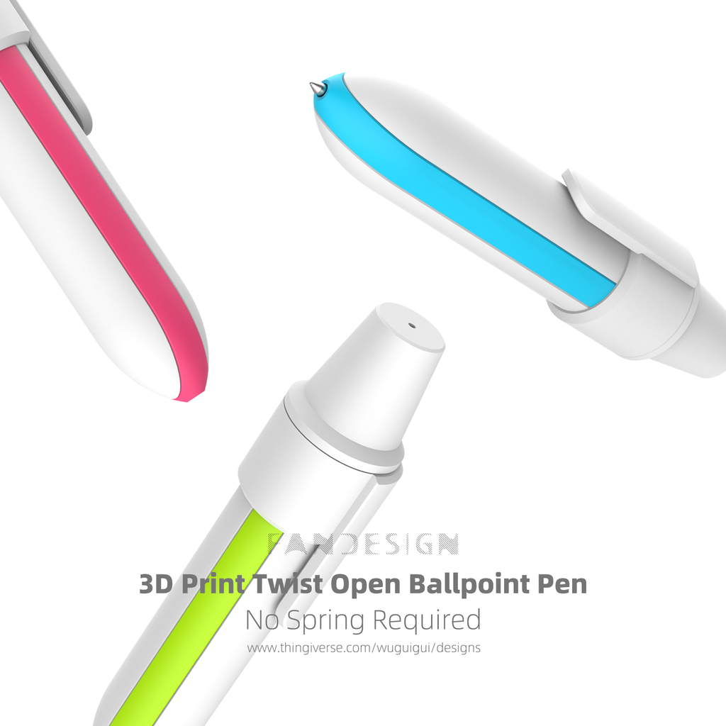 Free 3D file Ballpoint Pen - Twist Open Without Spring 🖊️ ・3D printable ...