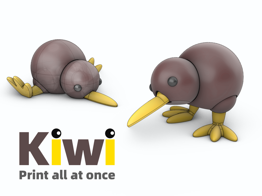 免费 3D 文件 Kiwi 🥝 ・可下载 3D 打印模板・Cults