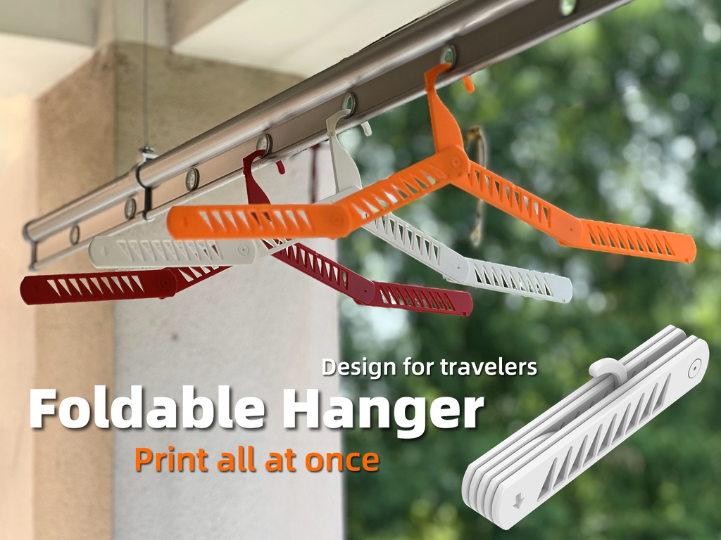 🌳 Foldable Hanger - print all at once・Free 3D File for ・Cults