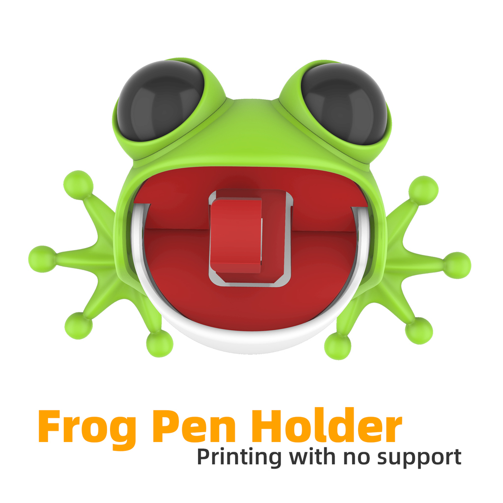 🐸 Frog Pen Holder・Free 3D File for ・Cults