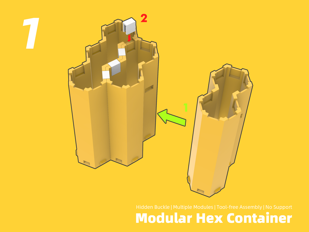 Free 3D file Modular Hex Container 📦 ・Object to download and to 3D ...
