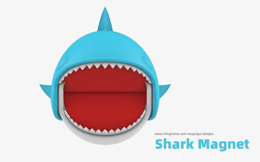 Free 3D file Shark Magnet 🦈 ・Design to download and 3D print・Cults