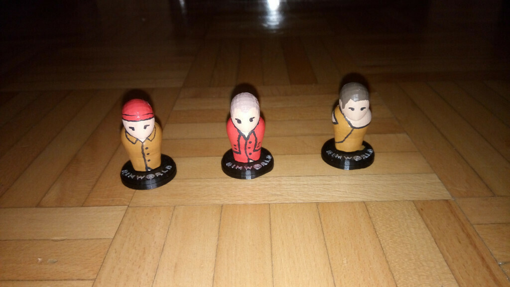 🎮 RimWorld Humans (colonists with stand)・Free 3D File for ・Cults