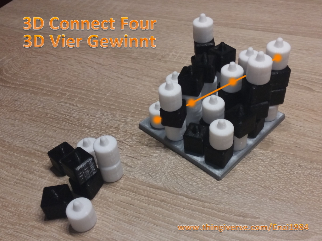 Fichier 3D gratuit 3D Connect Four boardgame / Jeu de plateau 3D à ...
