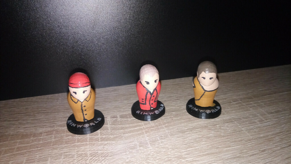 🎮 RimWorld Humans (colonists with stand)・Free 3D File for ・Cults