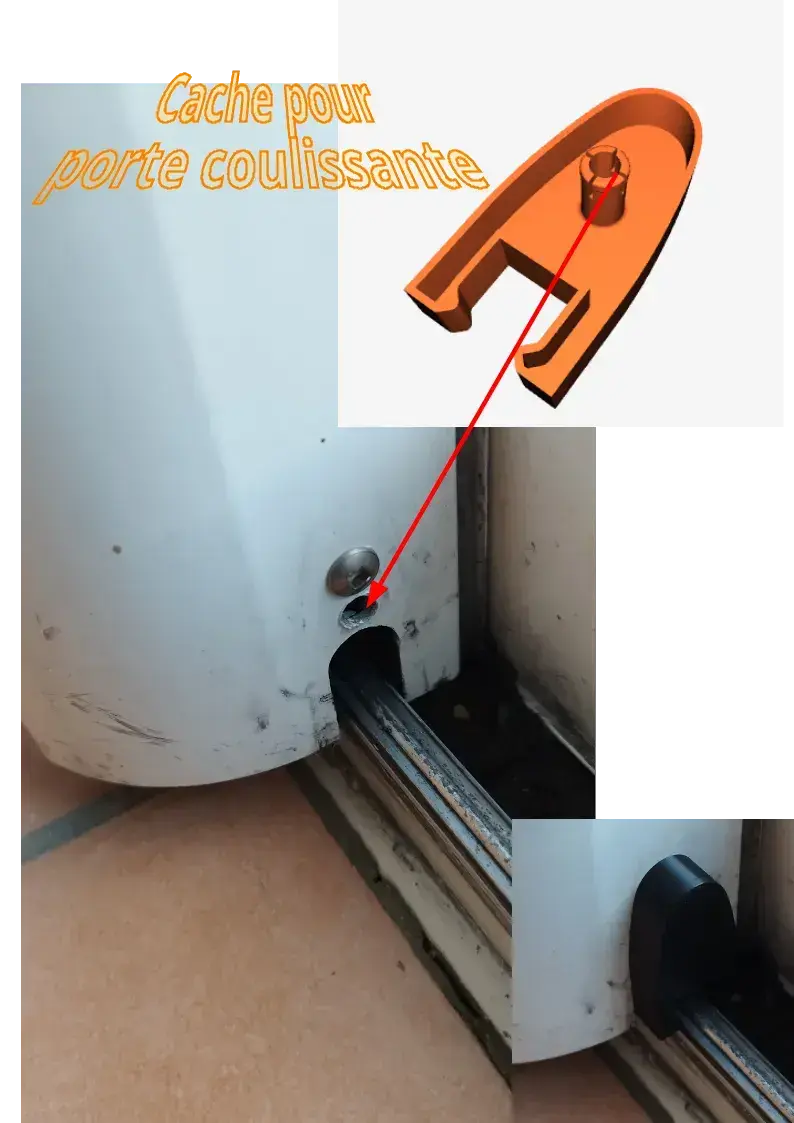 Archivo 3D gratis Cache rail baie vitrée coulissante 🏠 ・Modelo imprimible en 3D para descargar・Cults