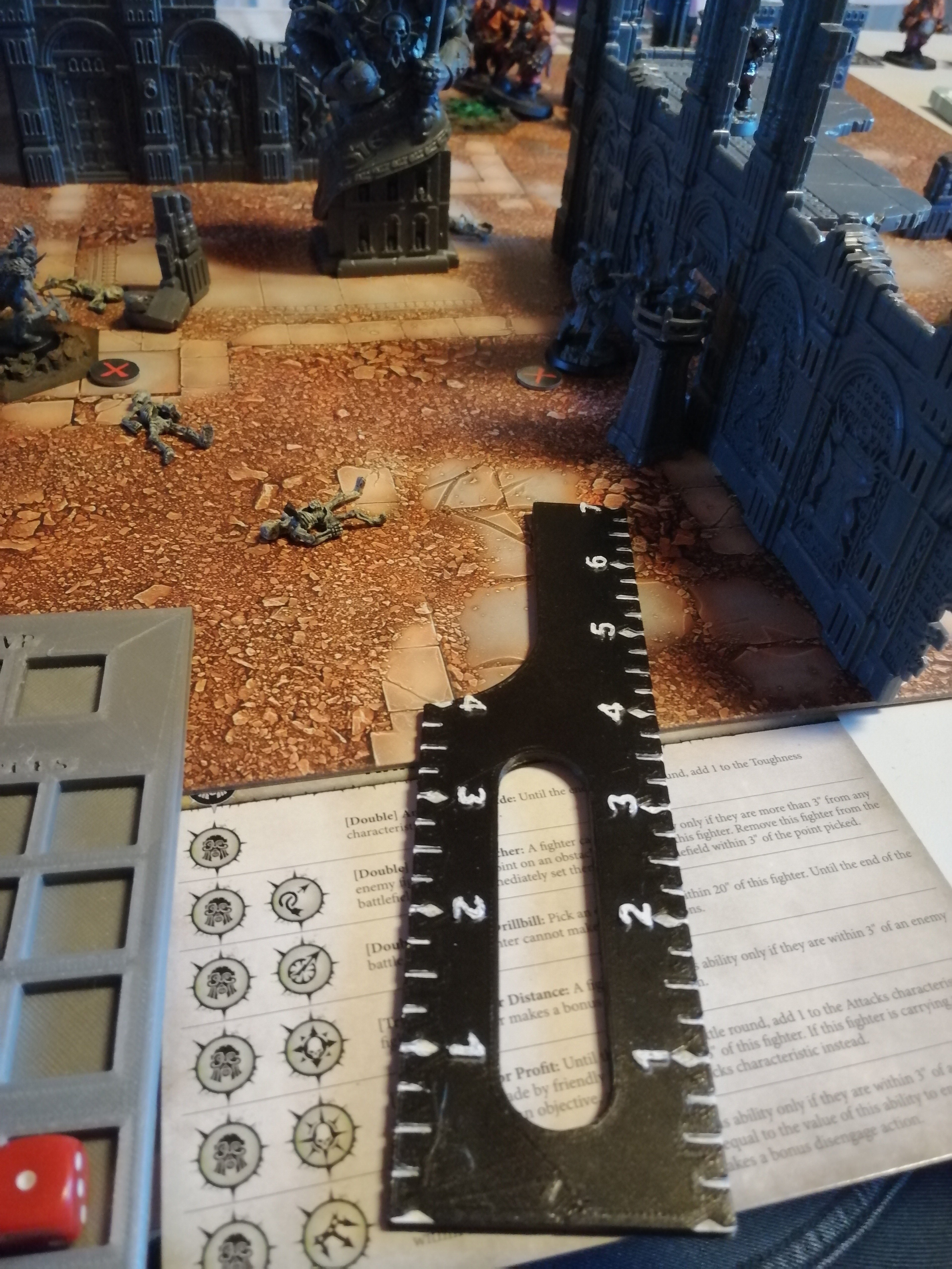 3D printed Fantasy Wargame Terrain - Movement Ruler・Cults