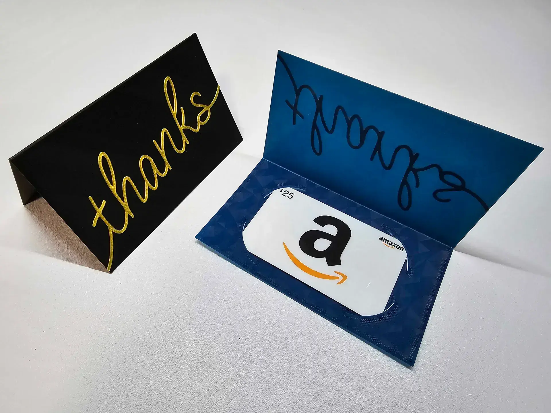 🎁 "thanks" Gift Card Holder Folded Card 3"x5" | Thank you card ...