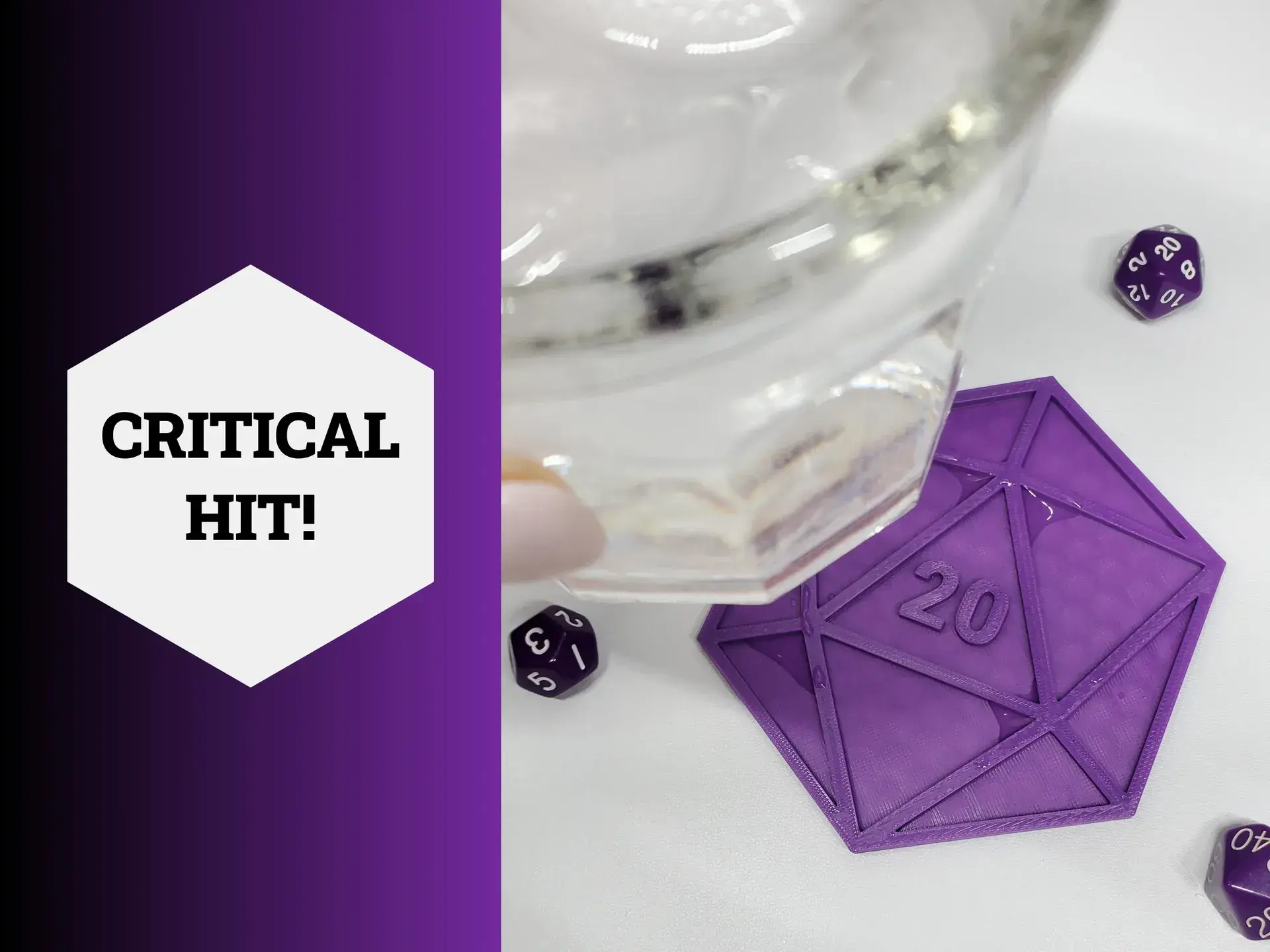 Free 3D file d20 coaster 🎲 ・3D printer model to download・Cults