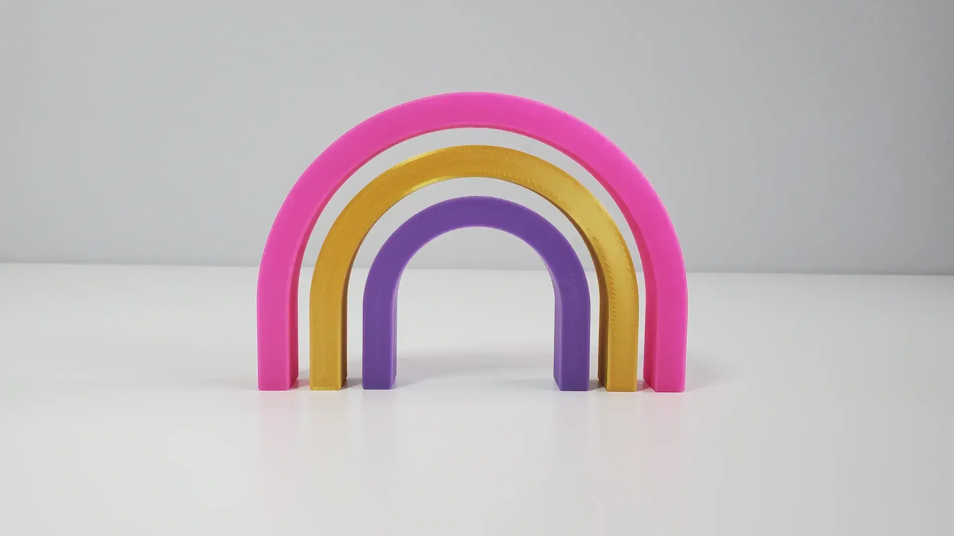 Free 3D file 3-piece geometric rainbow decor 🌈 ・3D printer design to ...