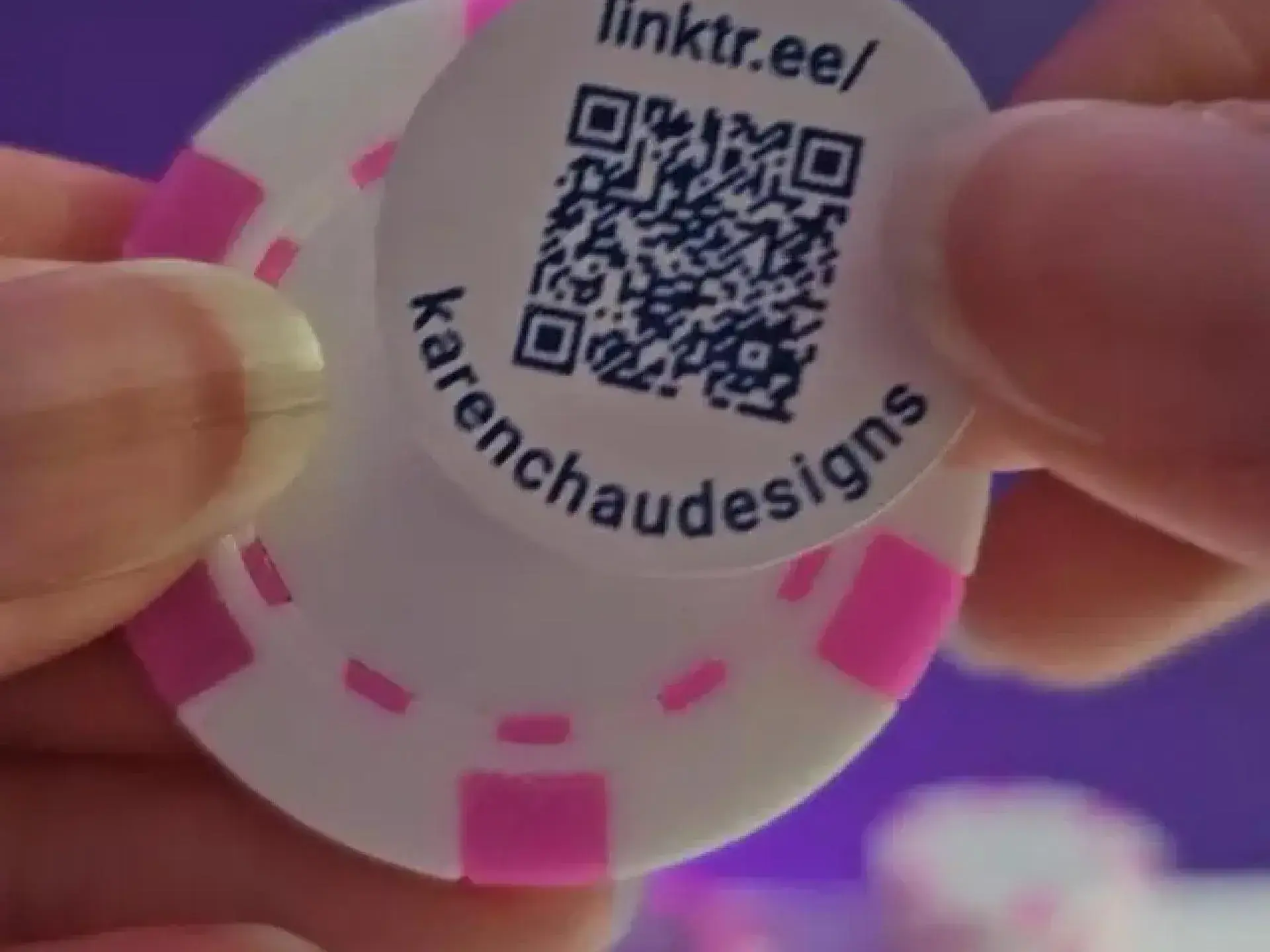 🃏 Blank poker chip / MakerChip | Fits 1" sticker label -- good for QR ...