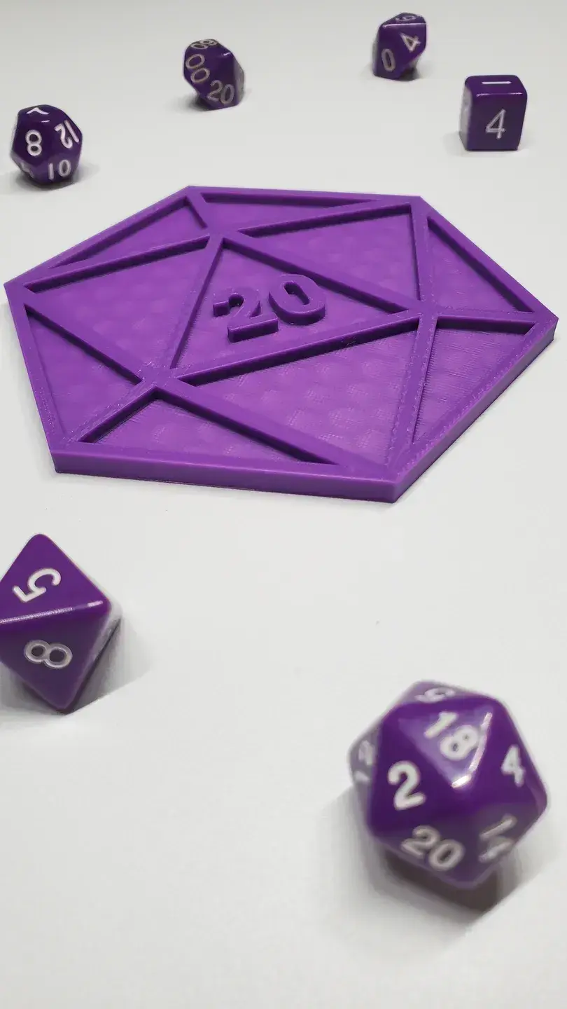 Free 3D file d20 coaster 🎲 ・3D printer model to download・Cults