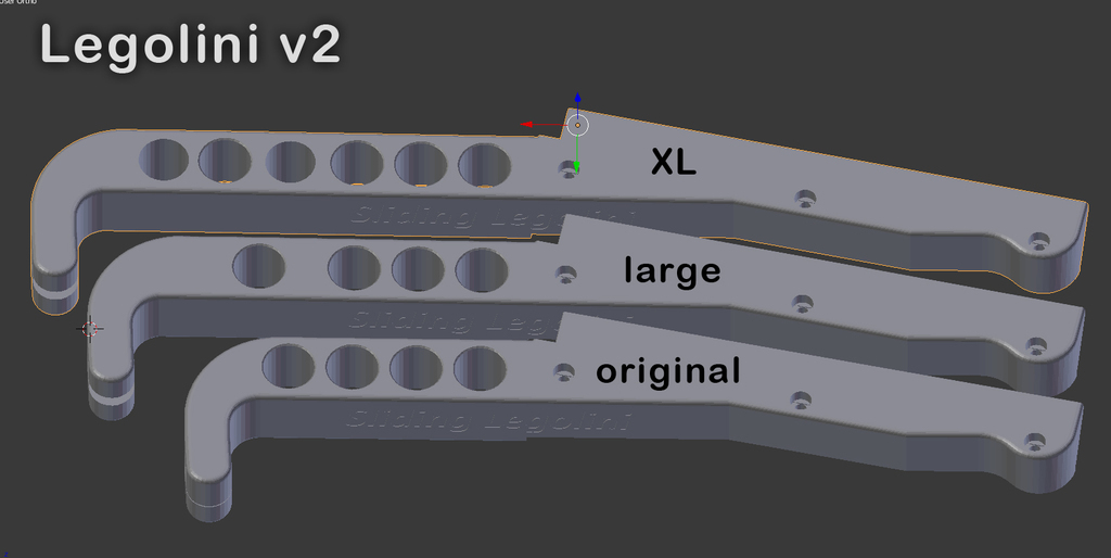 🏹 Sliding Legolini v2 longer arms・Free 3D File for ・Cults