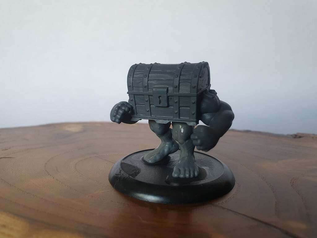3D printable Mimic - Brawler Treasure Chest - Tabletop Miniature・Cults