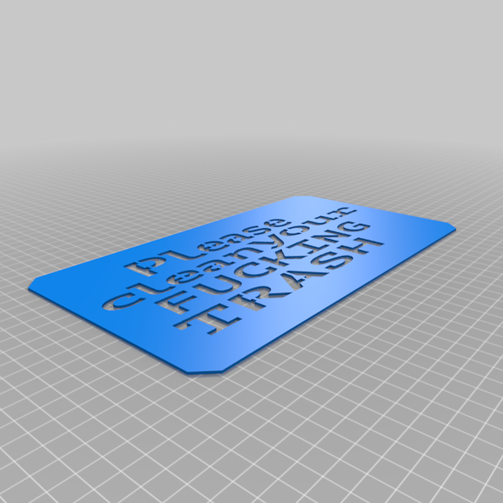Free 3D file Please Clean Your F***ing Trash Stencil 🗑️ ・Template to ...