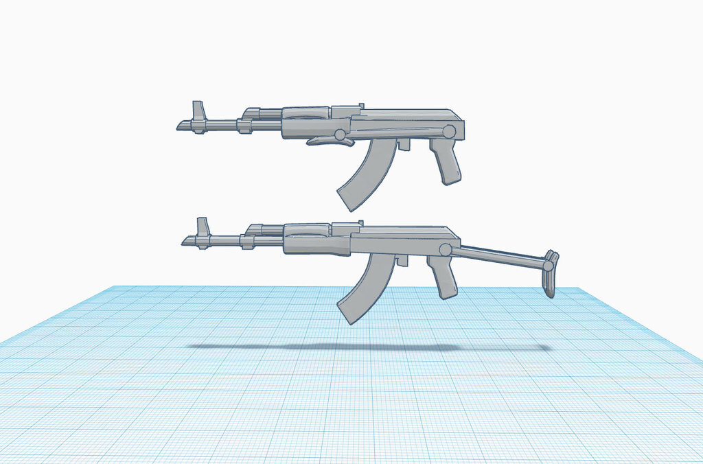 Free 3D file AK-47 Underfolder (Low Detail) 🔫 ・3D print design to ...