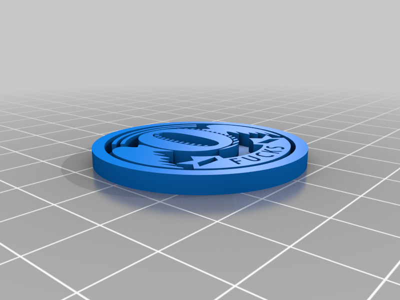 🪙 Zero Fucks Coin・Free 3D File for ・Cults