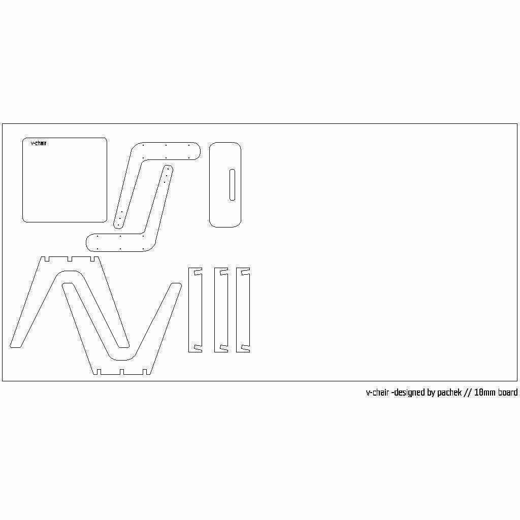 Free DXF file V-CHAIR 👽 ・3D printable object to download・Cults