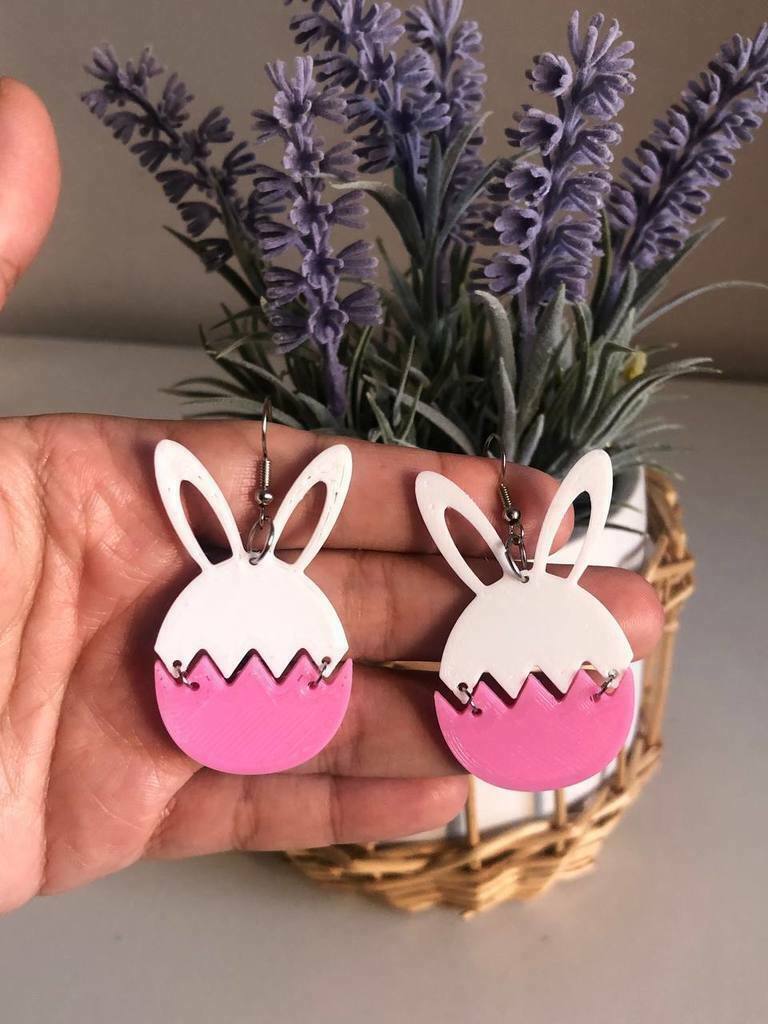Free 3D file Earring Easter eggs Easter bunny pascua de resurreción 💍 ...