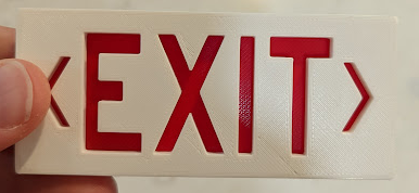 Free 3D file Exit Sign 🧹 ・3D printer model to download・Cults