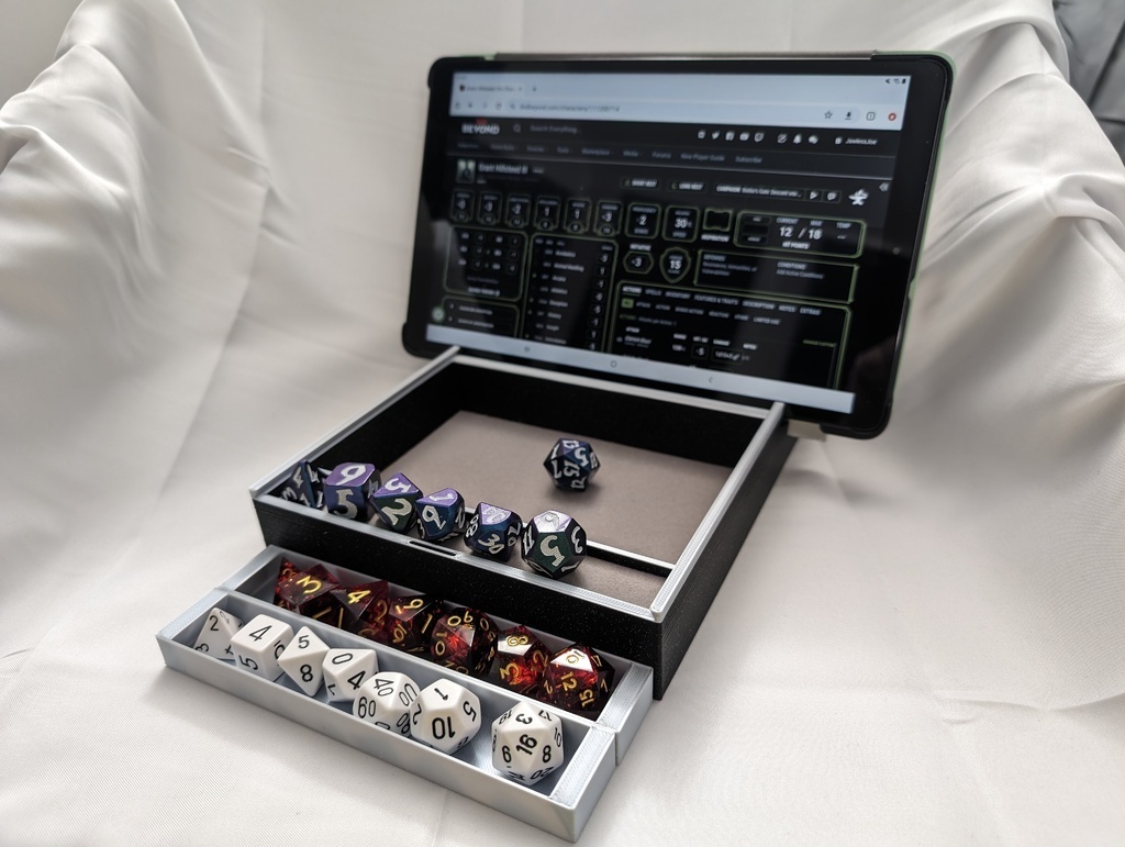 🎲 Parametric Dice Tray, Tablet Holder, and Storage Box・Free 3D File for ...