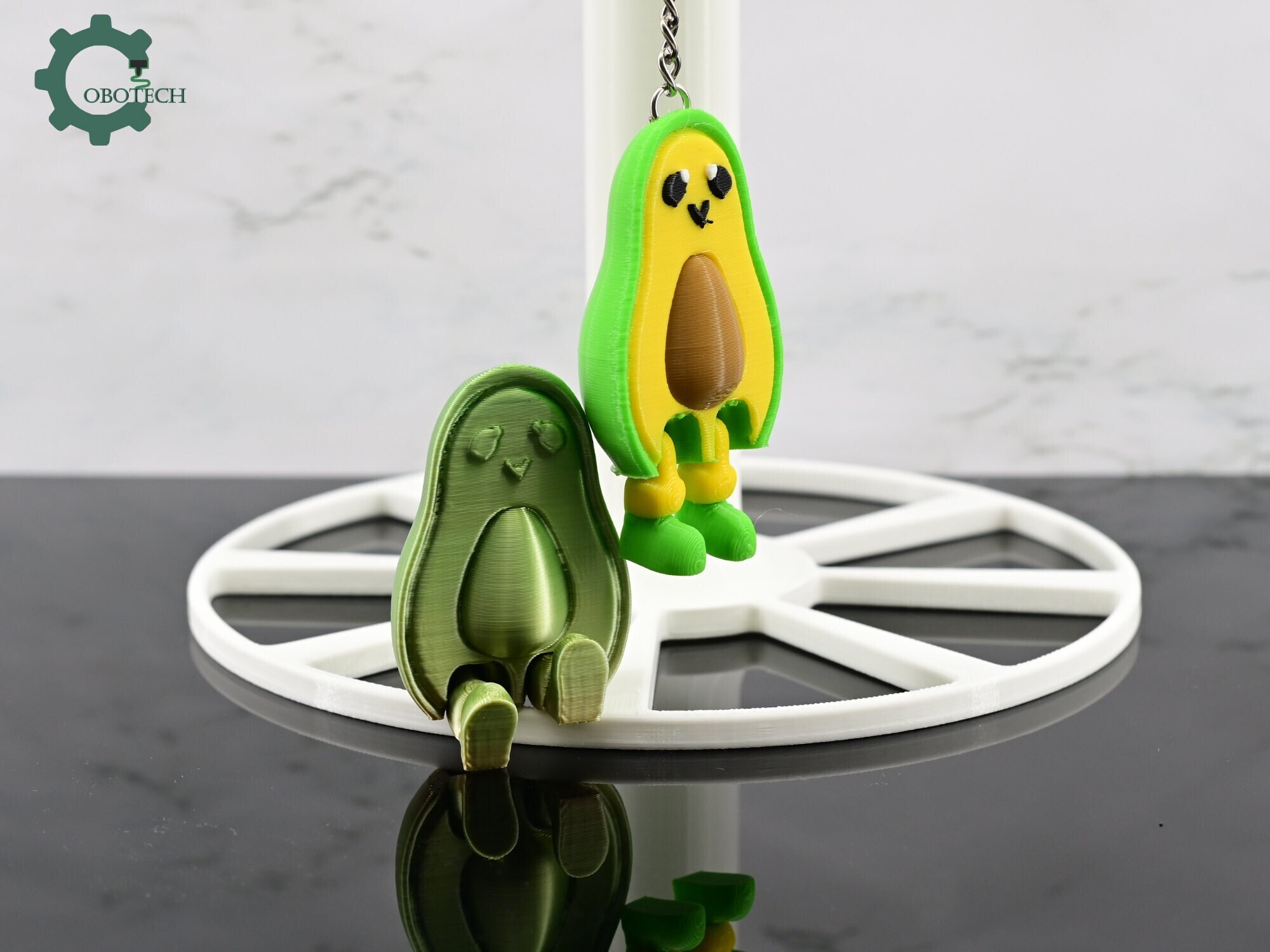 3D file Cute Avocado Keychain Articulated Avocado Keychain by Cobotech ...