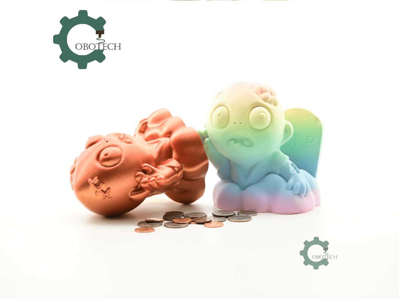 🎃 Cobotech Halloween Rip Zombie Piggy Bank - Desk Decor - Coin Bank ...